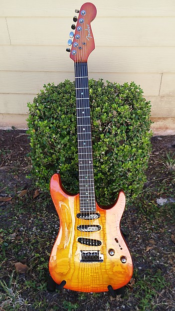 Fender Showmaster Strat 90's Flame Top | Reverb