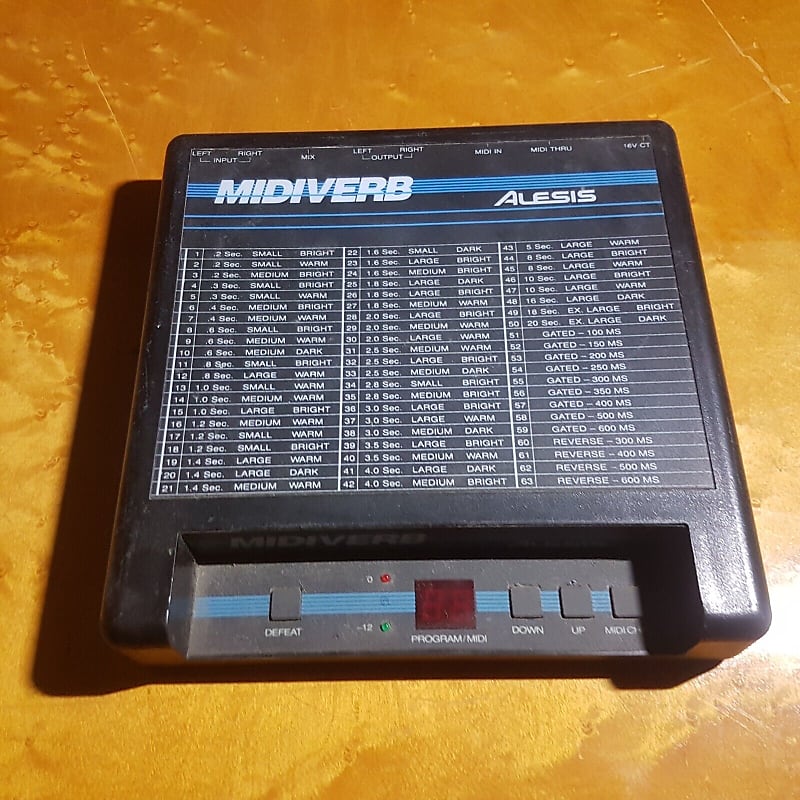 80's ALESIS MIDIVERB REVERB USA | Reverb