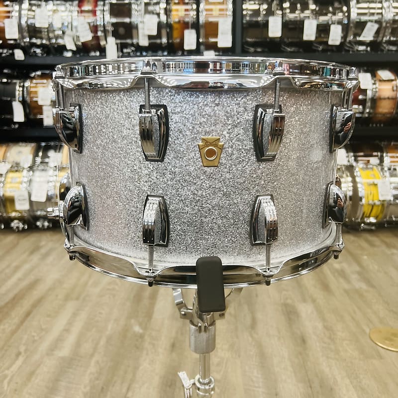 Ludwig Legacy Mahogany 8x14" Snare Drum (Silver Sparkle) | Reverb