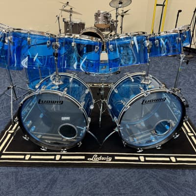 Ludwig Octaplus 1976 Pattern D Vistalite Bicentennial Red | Reverb