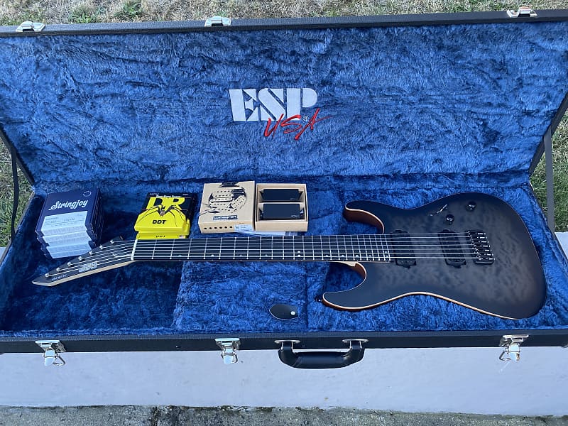 ESP USA M7 Baritone 2022 - See Thru Black | Reverb