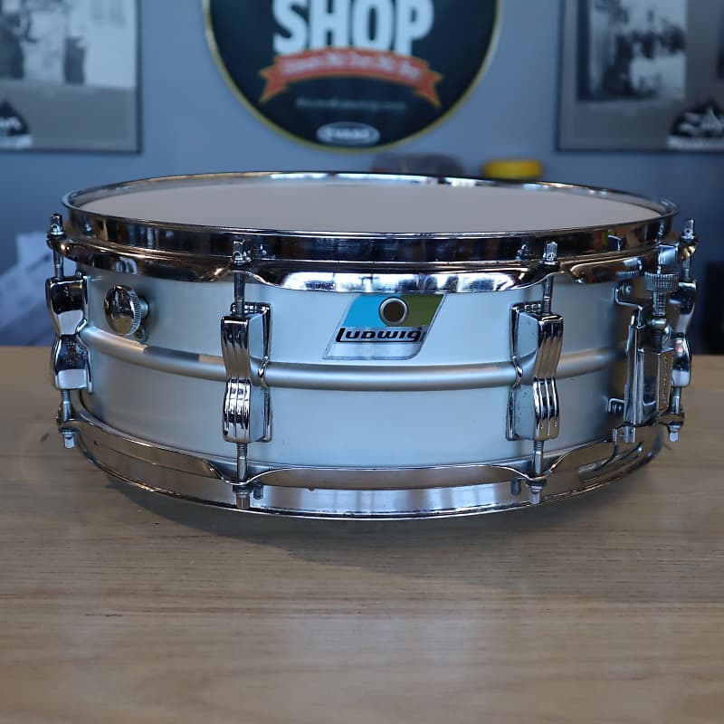 Ludwig Acrolite 1970s 5 x 14 Blue/Olive Badge | Reverb UK