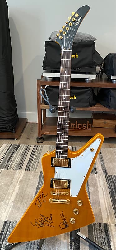 Cheap Trick Signed Epiphone Guitar, Rick Nielsen, Bun E. | Reverb