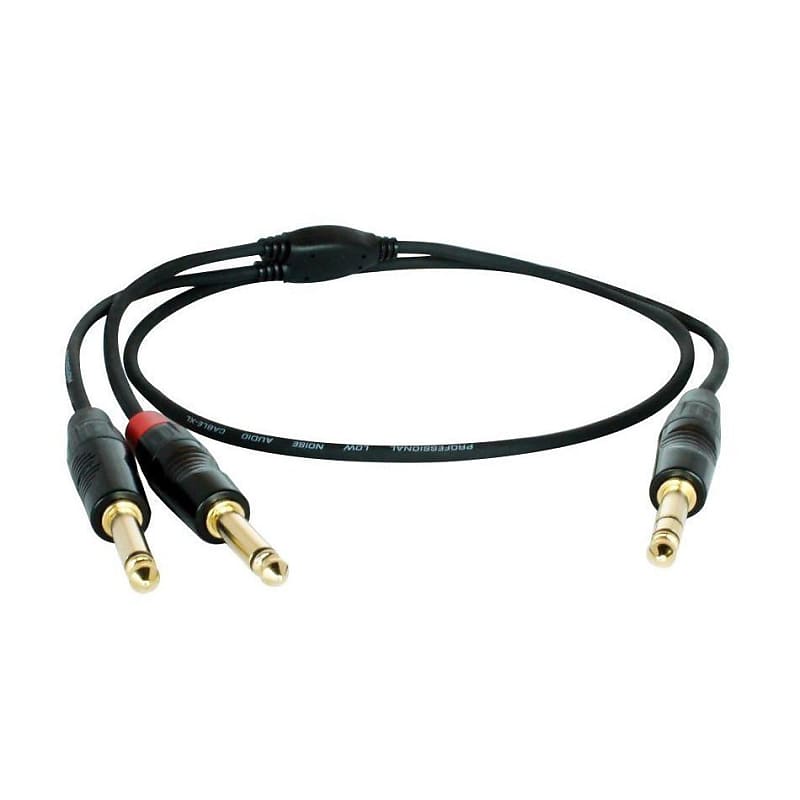 Digiflex - 6 Foot Pro Insert Cable -TRS to 2 x Phone Plugs | Reverb