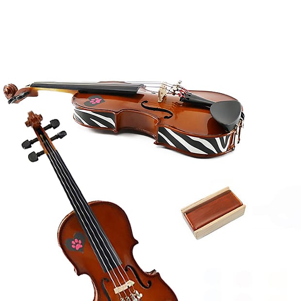 Violin Rosin W/Zebra Violin Skins 1/32 Size (Violin not | Reverb
