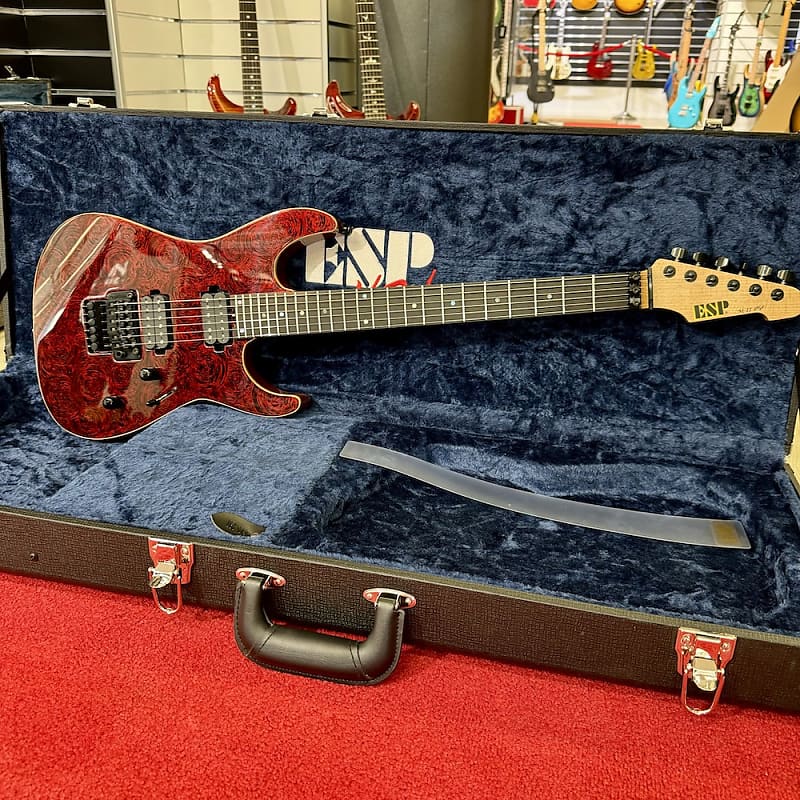 ESP USA M-II FR Red Rose Marble | Reverb