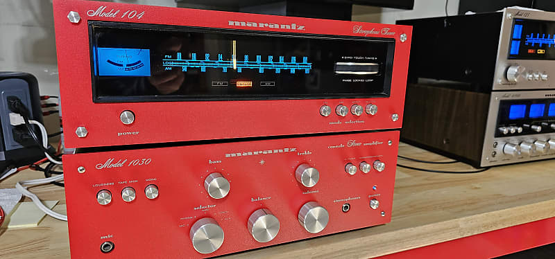 Marantz Model 1030 Rare Red colour + Marantz 104 Red Tuner | Reverb