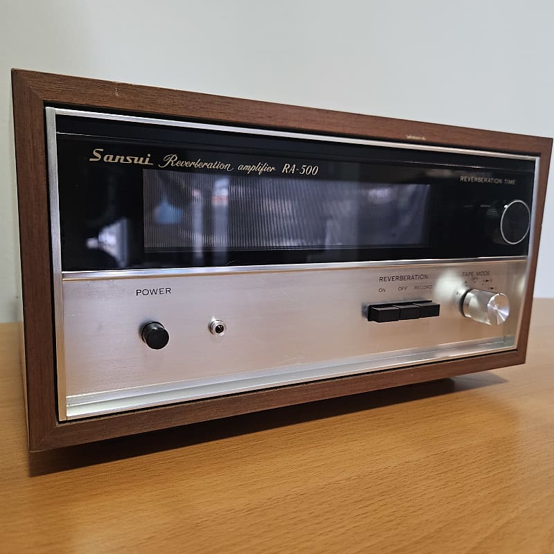 Vintage SANSUI Reverberation Amplifier RA-500 Walnut Case | Reverb