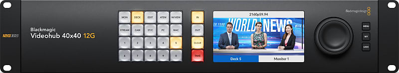 Blackmagic Design Videohub 40x40 12G Video Router | Reverb