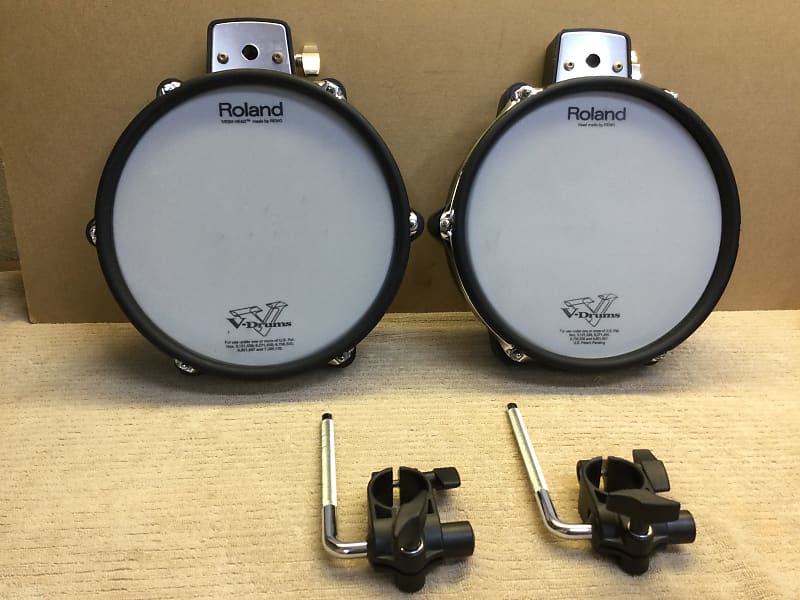 Set of 2 Roland PDX-100 10" V-Pad Toms w/ Rack Mounts & | Reverb