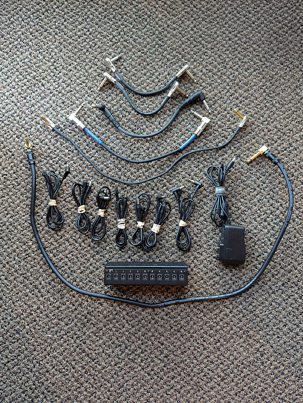 Pedalboard Connection Kit - Pancake Cables and Power Supply | Reverb
