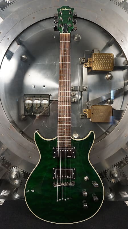 Hohner TB-2 2000s - Trans Green Double Cutaway Electric | Reverb