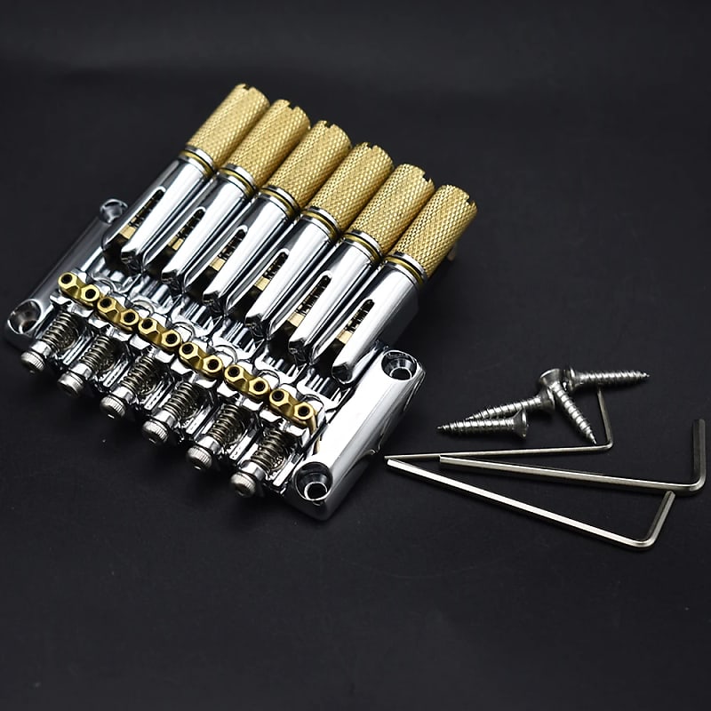 Chrome Headless Guitar Bridge Tremolo System Set | Reverb