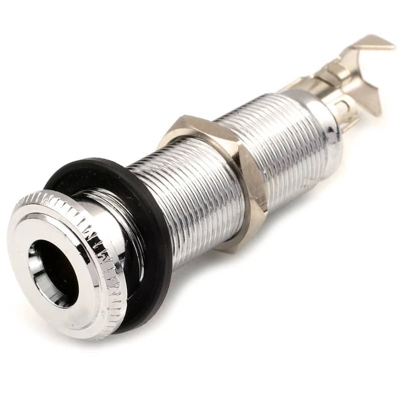 NICKEL Mono/Stereo TRS Long Threaded Barrel Jack for | Reverb