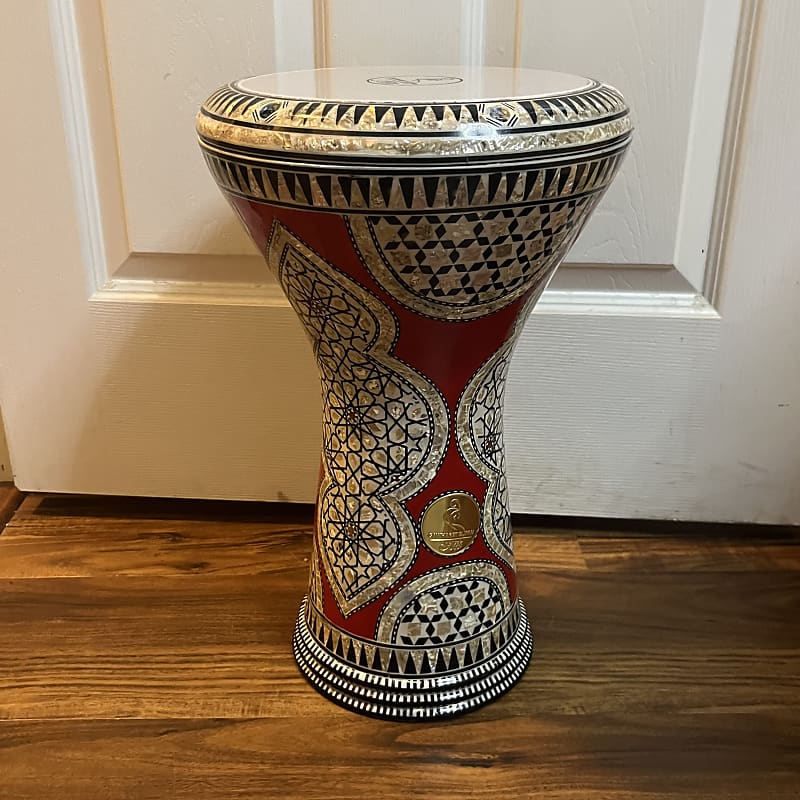Egyptian Gawharet El Fan Drum Darkuba Table Doumbek Red | Reverb