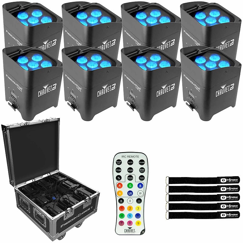 Chauvet DJ 8 Freedom Par Tri-6 Wireless RGB DMX Wash Light + | Reverb