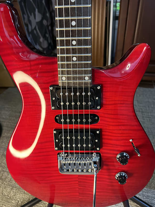 Copley Super Strat Mid 2000s Red Flame Maple Free Shipping Reverb