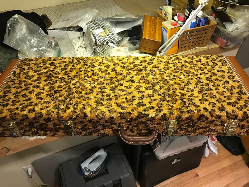 Postal Monkey Leopard Fur Fuzzy Electric Guitar Case; Fits | Reverb