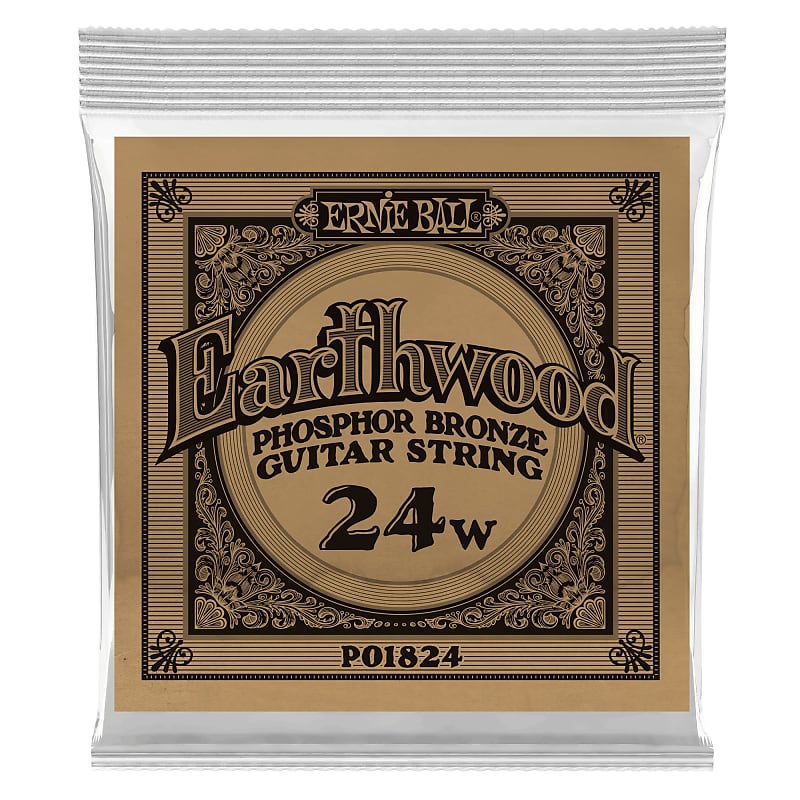 Ernie Ball Phosphor Bronze Acoustic String .024 Gauge 6 Pack | Reverb
