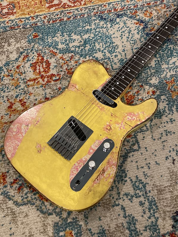 Custom Telecaster Partscaster Pink Paisley Distressed with | Reverb