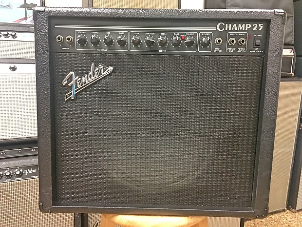 Fender Champ 25 Tube Amp 1992 Black | Reverb