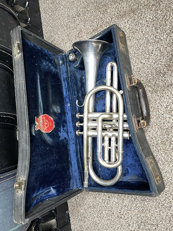 1950s the regent shepherd's crook cornet - nice player | Reverb
