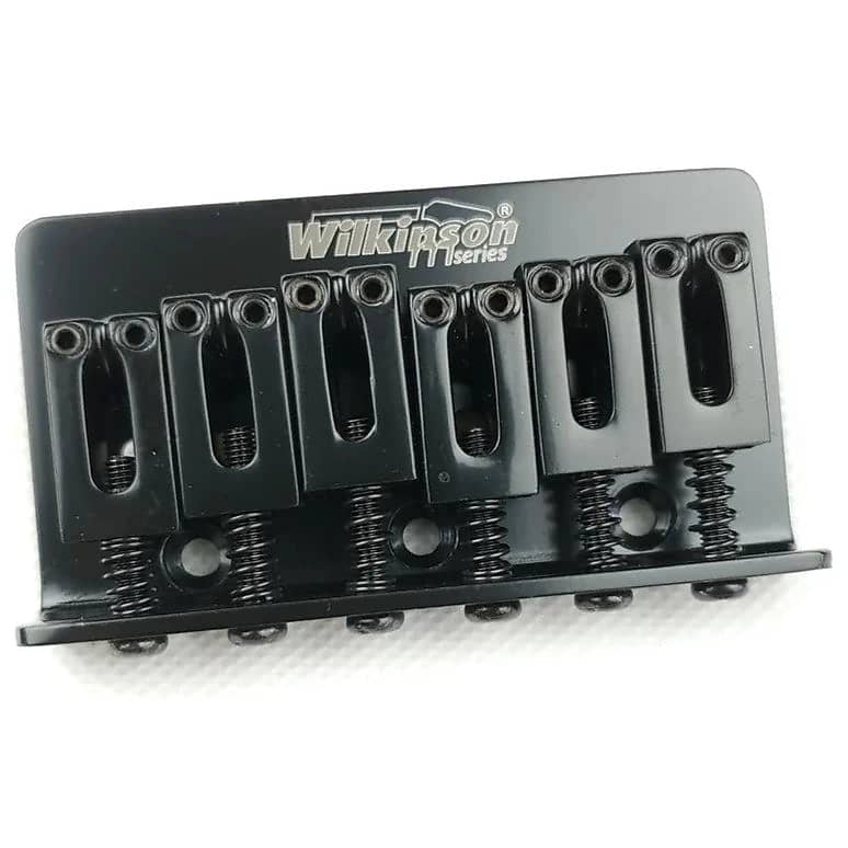 Wilkinson WOF01 Hardtail Bridge for Stratocasters - Black | Reverb