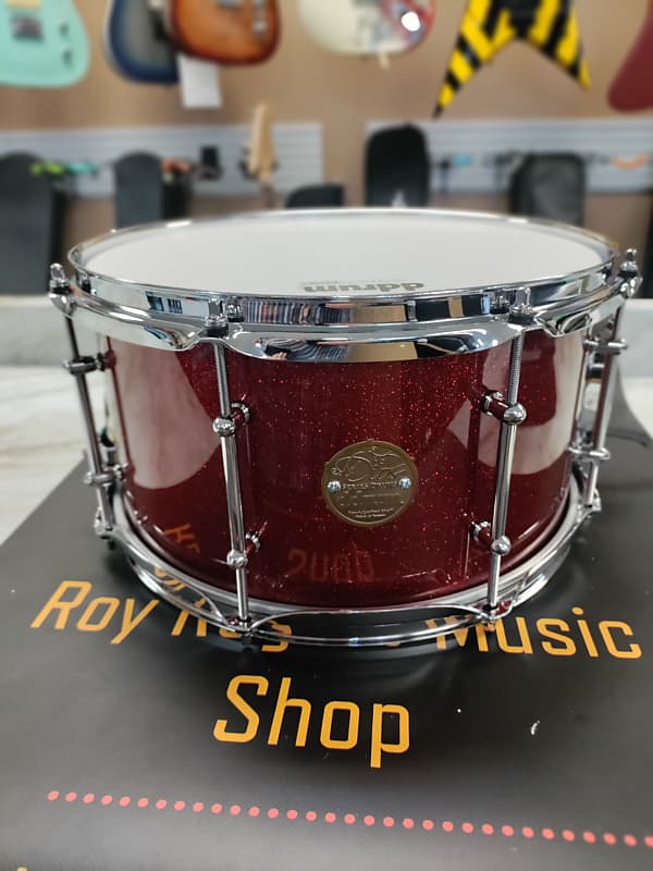 ddrum DIOS SERIES MAPLE 7X13 RED CHERRY SPARKLE SNARE DRUM | Reverb
