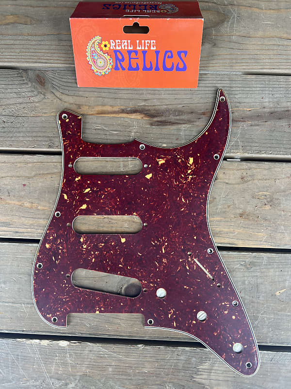Real Life Relics Red Tortoise Fender® Stratocaster® Pickguard | Reverb