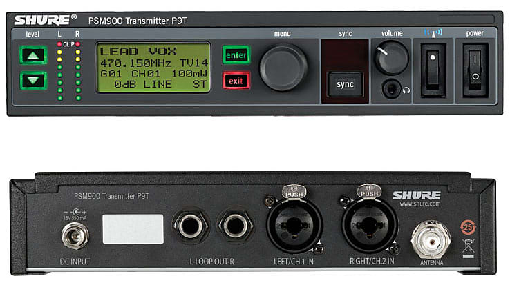 Mint Shure P9T Single-Channel Half-Rack Wireless Transmitter | Reverb