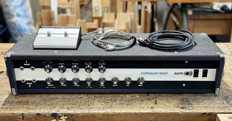 Vintage 1972 Sunn Coliseum Lead head - w/ footswitch and | Reverb