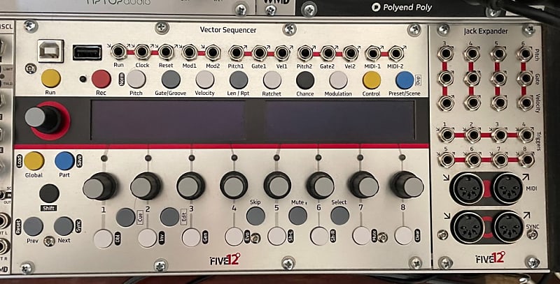 Five12 Vector Eurorack sequencer with additional Expander | Reverb