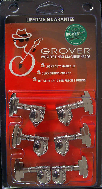 Grover 509C Roto-Grip Locking Rotomatic Tuning Machines 3 +3 | Reverb