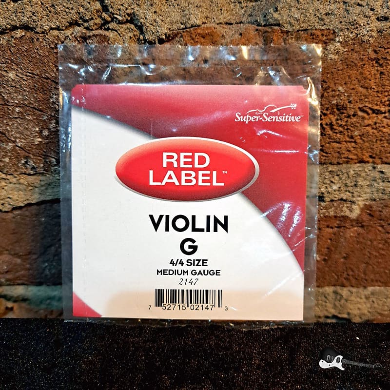 Super Sensitive Red Label Violin G Single String 4 4 Medium Reverb