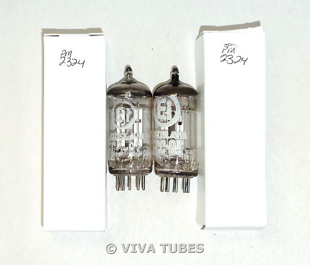 Date Matched Pair Ei Yugoslavia 12AX7 ECC83 Long Silver Plate | Reverb