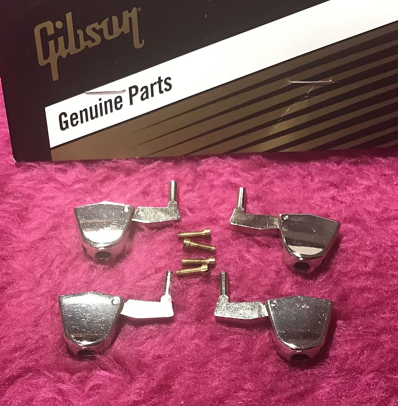 4 - Gibson Schaller Crank Tuner Heads Nickel + 2 Chrome Heads | Reverb