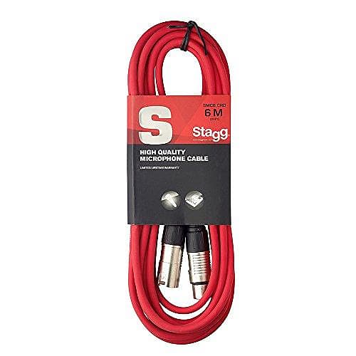 Stagg 6m RED XLR - XLR Signal / Mic Cable | Reverb UK