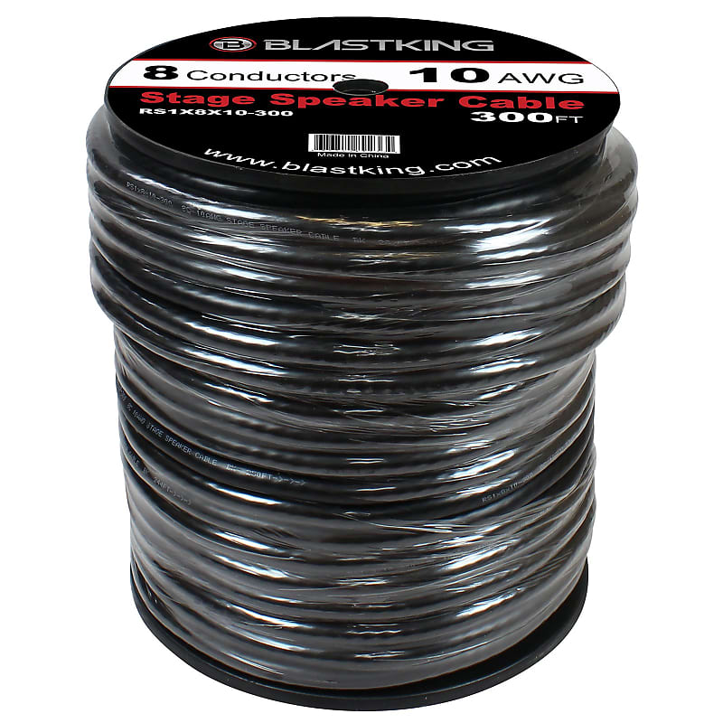 Blastking RS1X8x10-300 10 AWG 8-Conductor Speaker Cable 300 | Reverb