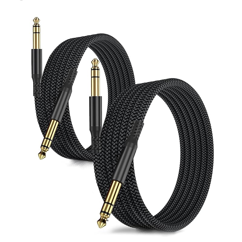 6.35Mm Trs Instrument Cable 30Ft 2-Pack,Straight 1/4 Inch | Reverb