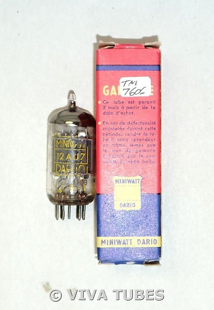NOS NIB Amperex/Miliwatt Dario France 12AU7/ECC82 Long Gray | Reverb