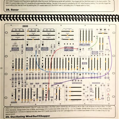 Behringer 2600 Patch Book of 50 original diagrams | Reverb