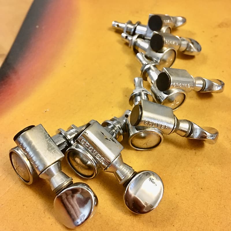 Grover Star tuners 6 in line c 1970 Chrome original | Reverb UK