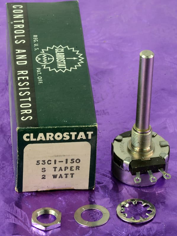 Clarostat 150 Ohm 2 Watt Linear Taper Rotary Hum Balance Pot | Reverb