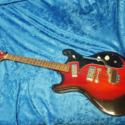 Heit Deluxe V-2 1967 Rare Redburst Finish Teisco Mosrite | Reverb