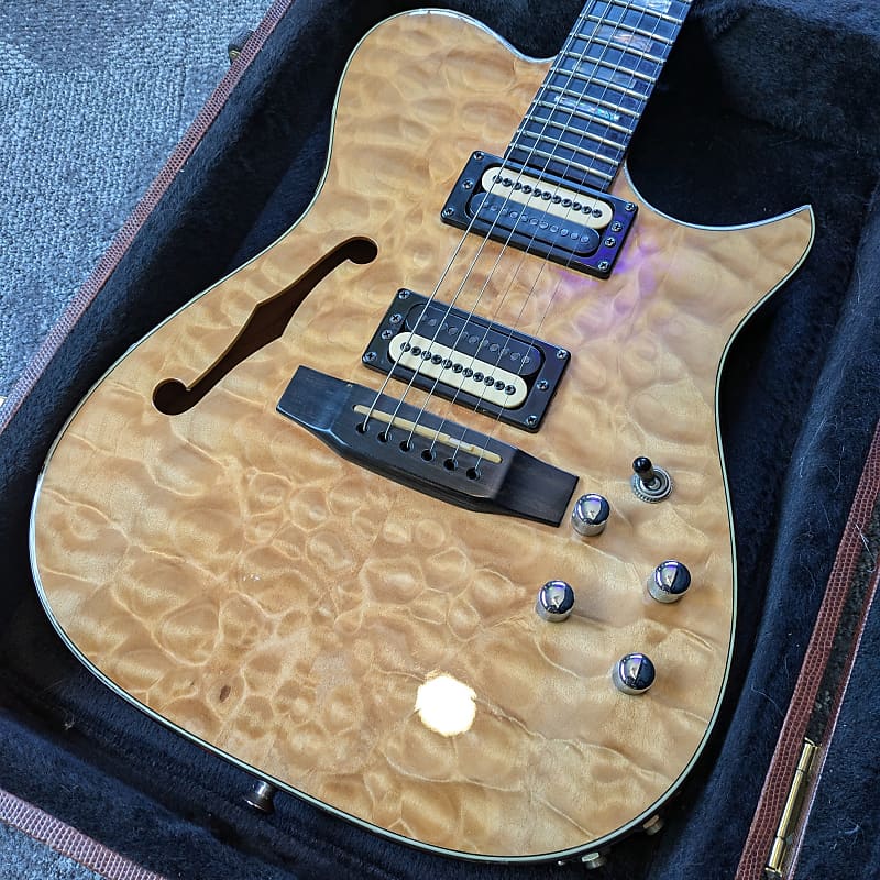 Carvin AE185 Semi-Hollow Electric Guitar Natural c1990s | Reverb