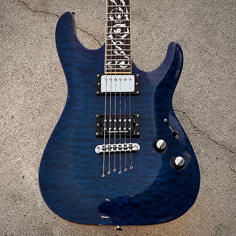2017 Schecter C1 Classic Diamond Blue | Reverb