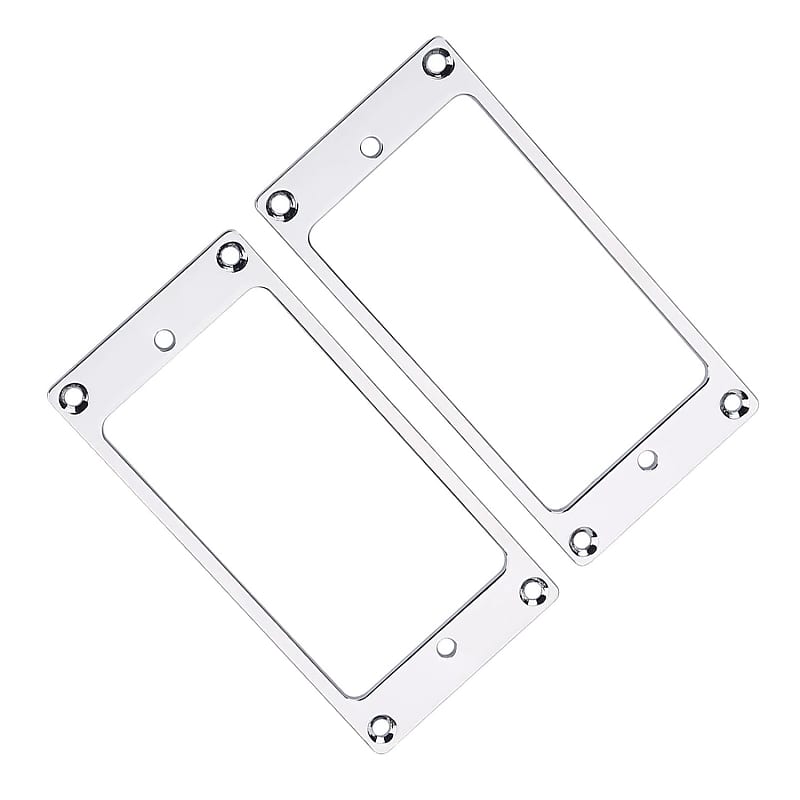 2 Pcs Metal Flat Humbucker Cover Guitar Pickup Frame Mounting | Reverb