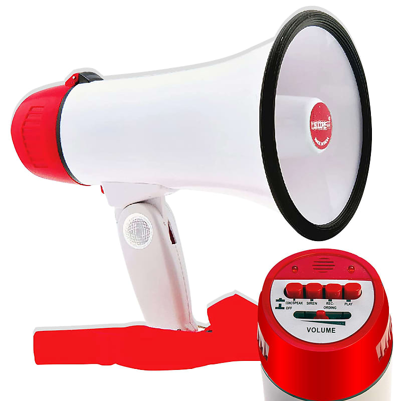 5Core Megaphone Bullhorn Speaker 30W Bull Horn Battery Power | Reverb