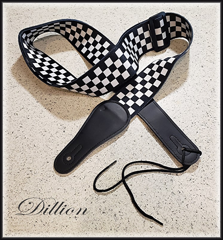 Dillion high quality 2" wide ,Black and white checkered | Reverb