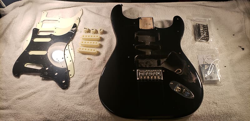 Fender Squire Strat Bullet Hardtail Body 2018 - 2020 - Black | Reverb